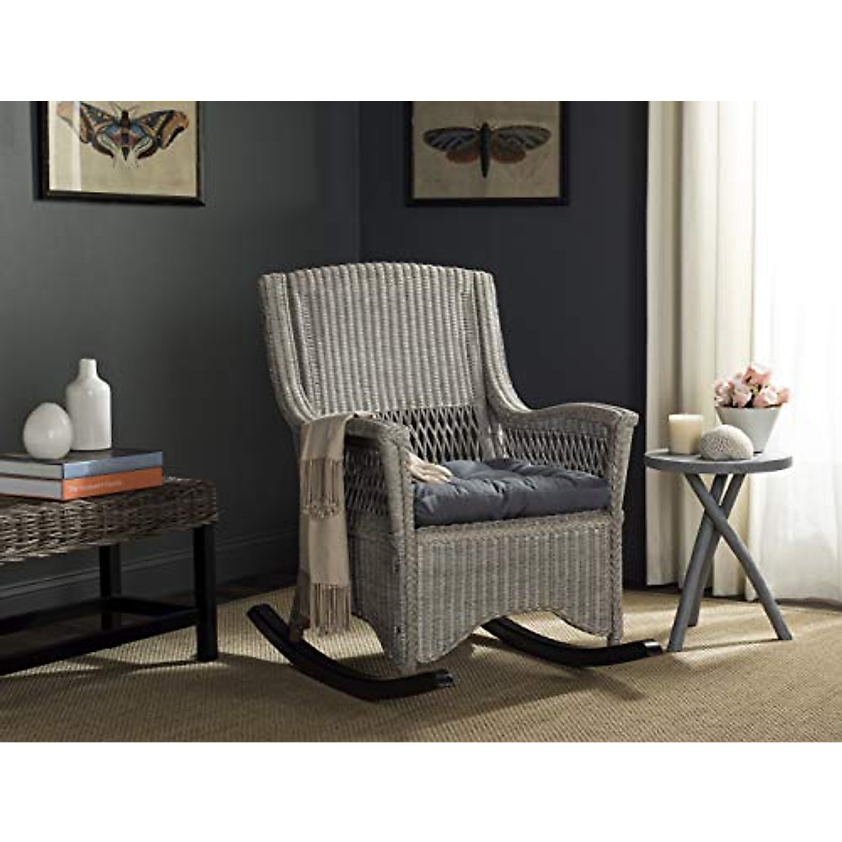Safavieh Home Collection Aria Antique Grey Rocking Chair