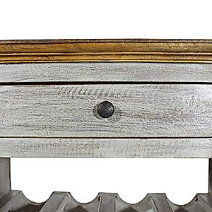 vidaXL Wine Rack, Wine Bottle Holder for 12 Bottles, Floor Wine Cabinet, Wine Bottle Organizer for Living Room Kitchen, Retro, Solid Reclaimed Wood