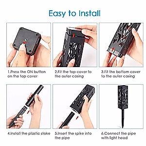 Fiveshops 8 PCS Solar Pathway Light, Garden Lights Solar Powered Lights, Waterproof Solar Ornament Lights for Patio, Yard, Pathway Dusk