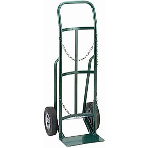 Little Giant TW-40-10P Single Cylinder Cart Truck with Continuous Handle, 10" Pneumatic Wheel, 800 lbs Capacity, 47" Height