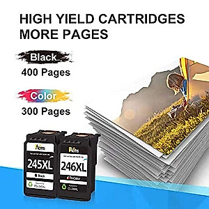FAcms Remanufactured 245XL 246XL Combo Pack Ink Cartridge Replacement for Canon Pg-245Xl Cl-246Xl PG-243 CL-244 to use with Pixma MX492 MX490 MG2522 MG2520 MG2420 MG2920 MG2922 MG3022 MG3029 (4-Pack)