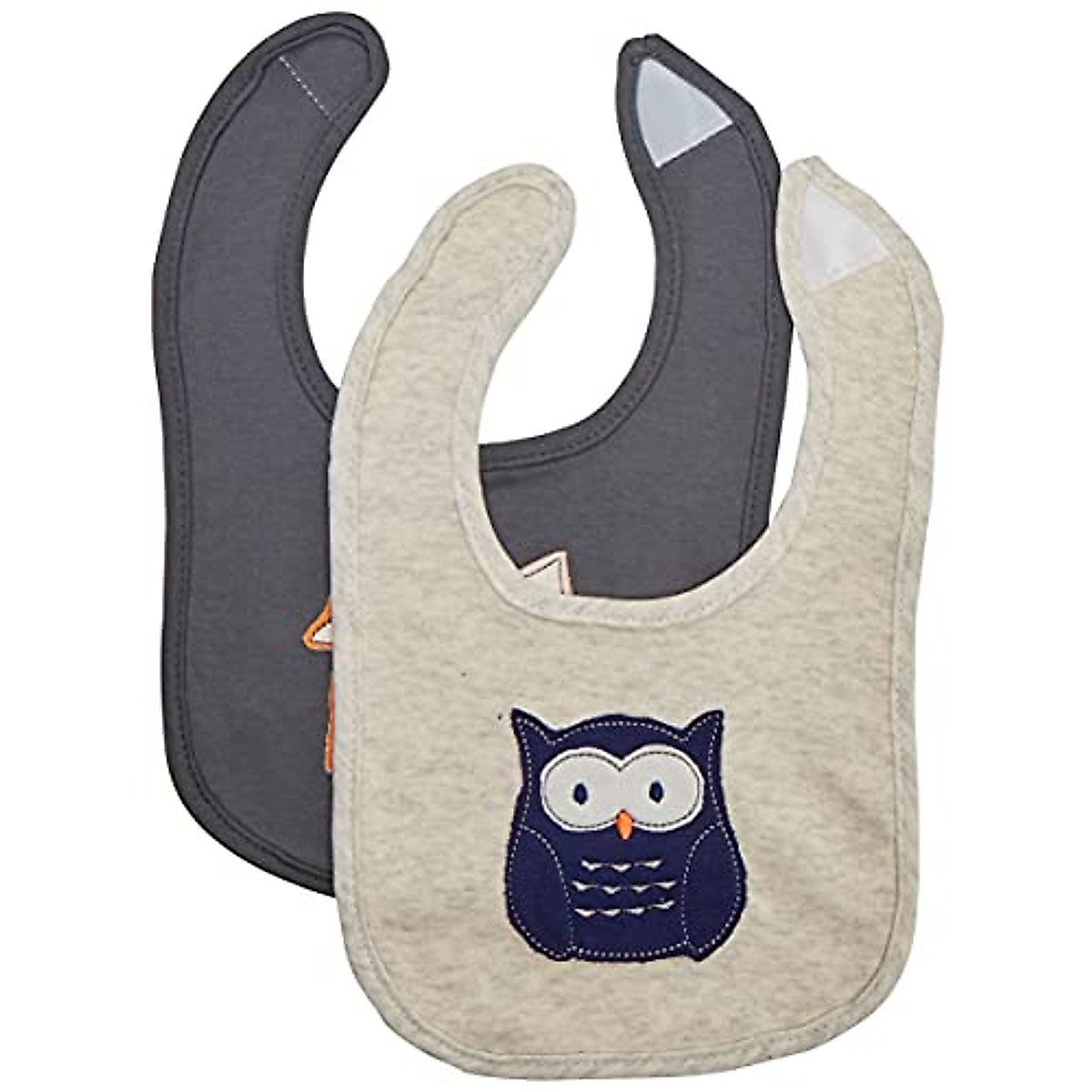 Hudson Baby Unisex Baby Cotton Bibs, Forest, One Size