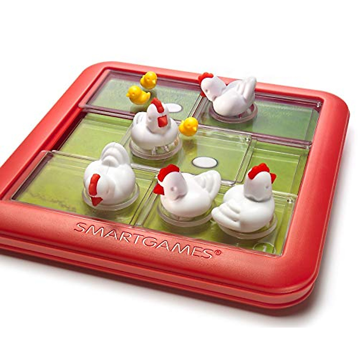 SmartGames Chicken Shuffle Jr. Skill-Building Travel Game for Kids and Adults Ages 4 & Up, 48 Challenges