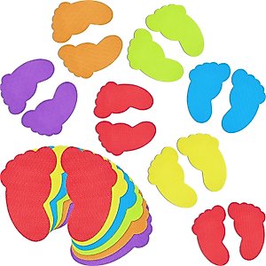 Outus 48 Pieces Carpet Feet Spots, Sit Foot Spots, Line up Spots for Classroom Floor, Carpet Markers for Teacher Supplies Classroom Rug, School Decoration (Classic)