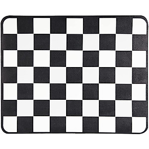 Dish Drying Mat, Kichen Mats, Easy clean, Heat-resistant PVC Mats for Kitchen Counter, Coffee, Bars, Restaurants Counter Top, Kitchen Mat Contain Diatomaceous earth (20x16 Inch Black-White Plaid)