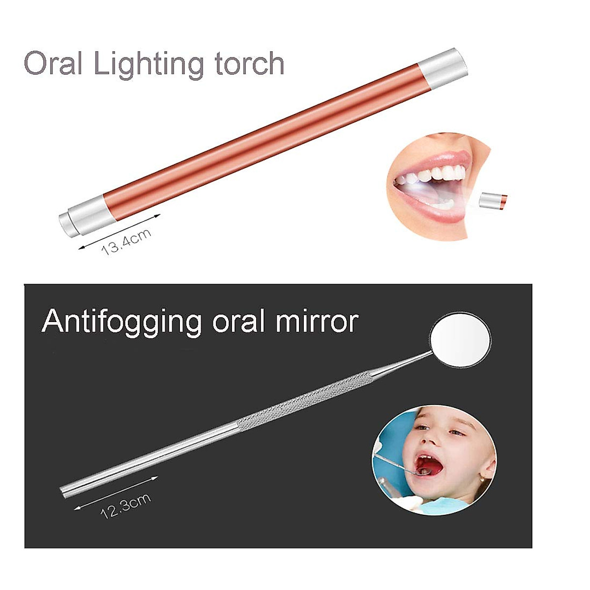 AGGICE Dental Tools, 7 Pack Teeth Cleaning Tools Kit, Tartar Plaque Remover for Teeth, Dentist Tool Kit with Stainless Steel Dental Mirror, Tooth Scraper, Dental Picks, Tweezer and Oral Torch…