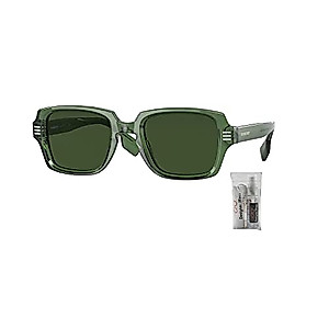 BURBERRY Eldon BE4349 394671 51MM Green/Dark Green Rectangle Sunglasses for Men + BUNDLE With Designer iWear Complimentary Eyewear Kit