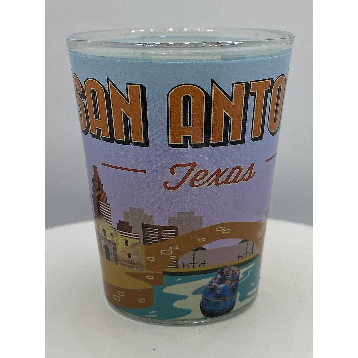 SAN ANTONIO Texas SHOT GLASS 2 OZ.