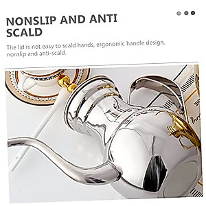 CIYODO Coffee Filter Kettle Kettle Espresso Ground Hand Drip Coffee Kettle Coffee Tea Kettle Coffee Delicate Coffee Kettle Tea Kettles Teapot Stainless Steel Silver