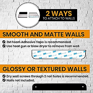 Boxy Concepts Hat Rack for Wall - Pack of 4 Premium Hat Organizer for Baseball Caps - Hat Storage, Hat Holder, & Hanger Your Ball Caps - Plastic Wall Mountable Display Shelf with 3M Foam Adhesive Tape