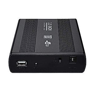 3.5 inch HDD External Case USB 2.0 to SATA External 3.5 Hard Drive Enclosure Disk for 3.5 SATA HDD External Storage Box with Aluminum Case (USB2.0-Silver)