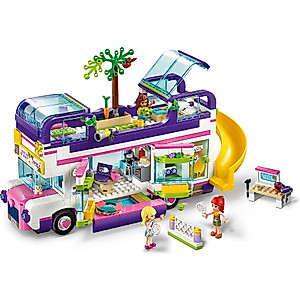 LEGO 41395 Friends Friendship Bus Toy with Swimming Pool and Slide, Summer Holiday Playsets for 8+ Year Old