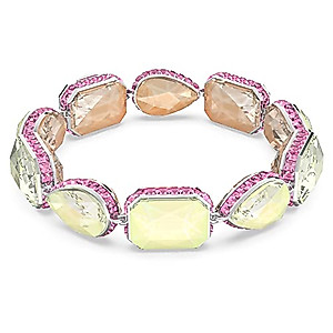 SWAROVSKI Orbita bracelet, Mixed Cut Crystals, Multicolored, Rhodium Finish