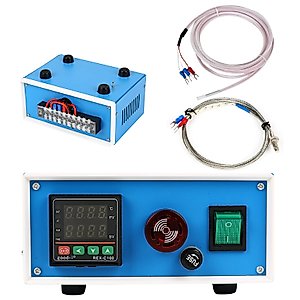 PID Temperature Controllers Thermostat Box, Digital Display REX-C100 Temperature Control Box with Solid State Relay SSR 40DA and K Thermocouple Probe, 100-240V