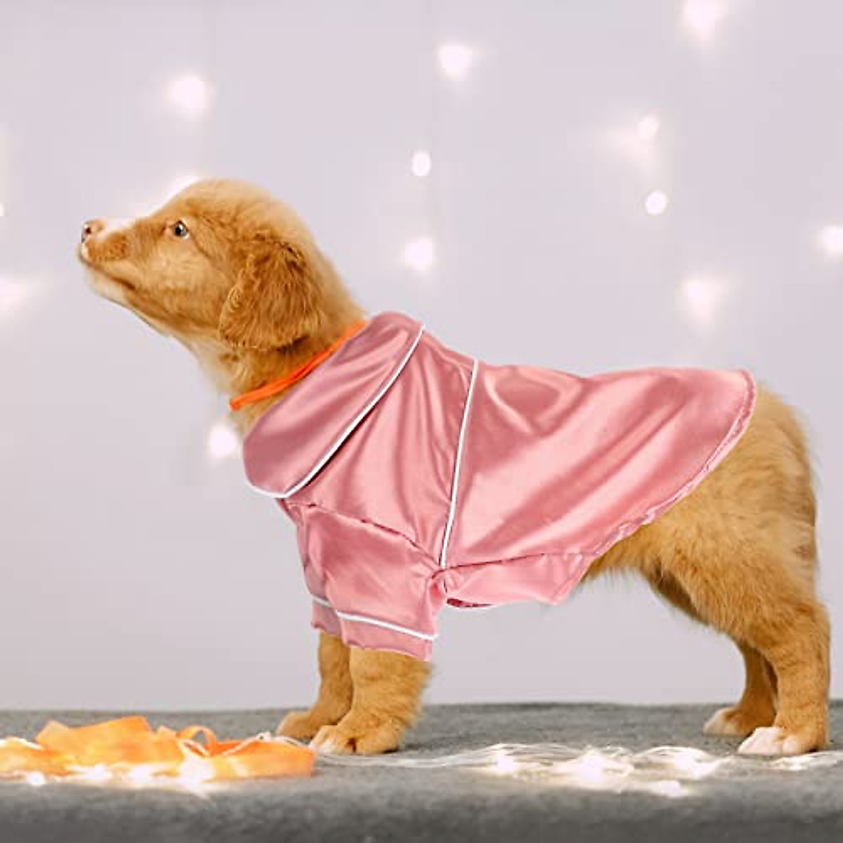 Girl Dog Clothes Shirts Indoor Costume- Jumpsuits for Pajama Girl Winter Clothes- Soft Cats Clothes Vest Jumpsuit Dog Coat Loungewear Robe Costume Cotton Rompers Pet Small Comfy Yorkie