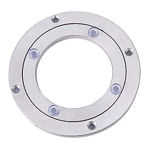 Heavy Duty Aluminium Alloy Rotating Bearing Turntable Turntable Round Dining Table Smooth Swivel Plate for Kaleidoscopes Tabletop Serving Trade Show Displays(10 inch*H8.5MM)