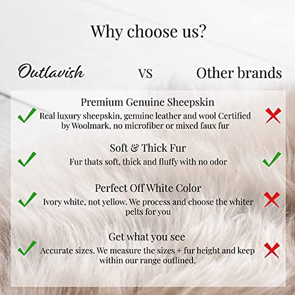 Outlavish Sheepskin Rug Genuine Fur, Luxury New Zealand Pelts, Naturally Silky Soft Lambskin, Thick & Fluffy, Long Runner for Bedroom & Living Area (2' x 6' Pearl White)