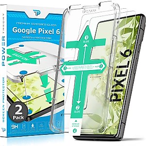 Power Theory Screen Protector for Google Pixel 6 [2 Pack] with Easy Install Kit [Premium Tempered Glass for Pixel6]