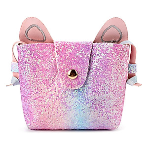 mibasies Kids Cat Purse for Little Girls Toddlers Wallet Crossbody Bag