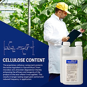 Fipronil-Plus-C Professional Concentrate Insecticide - Indoor Use, Eliminates Bugs, Ants, Roaches, and More, Easy Mix and Apply, Lasting Home and Outdoor Protection, 16 oz