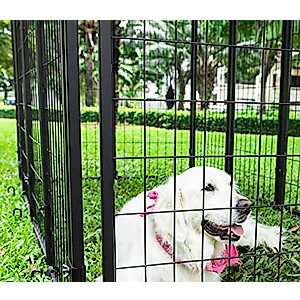 Olympia Tools 4x4x6 Dog Kennel - Outdoor Dog Kennel Small with UV Protection Waterproof Cover, Welded Wire Dog Kennels - Ideal for Dog, Pet Cage, Yard Wire Fence, Patio Crates, Black (90-542)