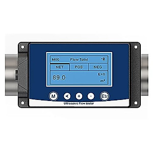 Flow Control Meter Industrial Time-Difference Type Ultrasonic Flowmeter, Flow Watch Used for Stainless Steel Copper PVC and Other Pipes of DN15~DN40 Used in Petroleum,Food, Etc.