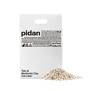 pidan Mix Cat Litter,Tofu Cat Litter with Bentonite,Absorbent and Fast Drying,Flushable Tofu Litter,Selected Quality Pea Dregs,5-Fold Water Absorption,Strong Clumping (5.3lb×1bag)
