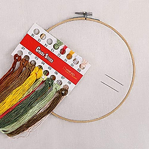 Linen Needlework Fabric, BENBO 6Pcs Assorted Colors Linen Embroidery Fabric Cross Stitch Cloth for Garments Crafts, Upholstery Flower Pot Decoration and Tablecloth, 19.7 x 19.7In