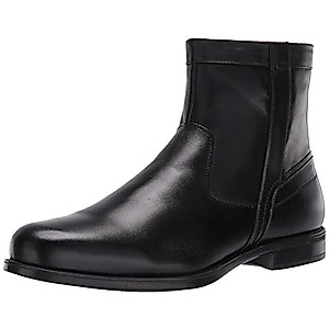 Florsheim Men's Medfield Plain Toe Zip Boot Fashion, Black, 14 Wide