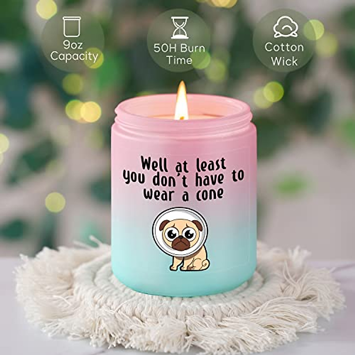 Miracu Scented Candles - Funny Get Well Soon Gifts for Women, Men - Post Surgery Recovery, After Surgery Gifts for English Bulldog Lover, Friends, Him, Her - Cute Comfort Gifts for Patients, Dog Mom