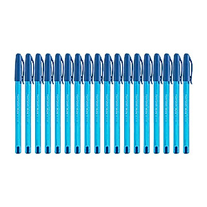 Paper Mate InkJoy 100ST Ballpoint Stick Pens, Medium Point, Blue Ink, 18 Count