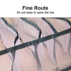 Foldable Underwear Storage Box With 6/7/11 Compartments Nylon Divider Box Socks Bra Underpants Wardrobe Drawer Closet Organizers (white(5PCS), 11 cells)