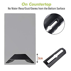 Bamboo Paper Towel Dispenser, Paper Towel Holder for Kitchen Bathroom Toilet of Home and Commercial, Wall Mount or Countertop for Multifold, C Fold, Z fold, Trifold Hand Towels (Black)