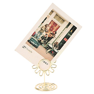 Wire Table Picture Photo Holder,20Pcs Sunflower Place Table Place Card Holder Clip Name Card Holders Picture Photo Holder for Weddings Anniversary Party(Gold)