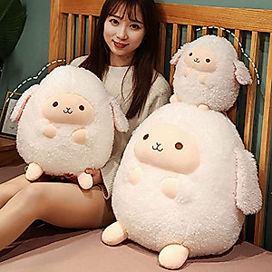 YIDE Stuffed Animal Sheep Soft Cute Lamb Plush Doll Sheep Play Toys, White Birthday Christmas Holiday Easter Thanksgiving Gift for Kids Baby Little Girl Boy Adults (9.0 in)
