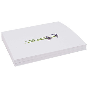 Wispy Purple Iris Flowers Place Cards, Set of 25, Pre-cut and Scored - Wedding, Party, Dinner, and Special Events - Made in the USA