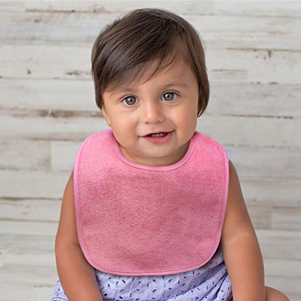 Neat Solutions Solid Colored Terry Feeder Bibs Girl, Multi, 16Count