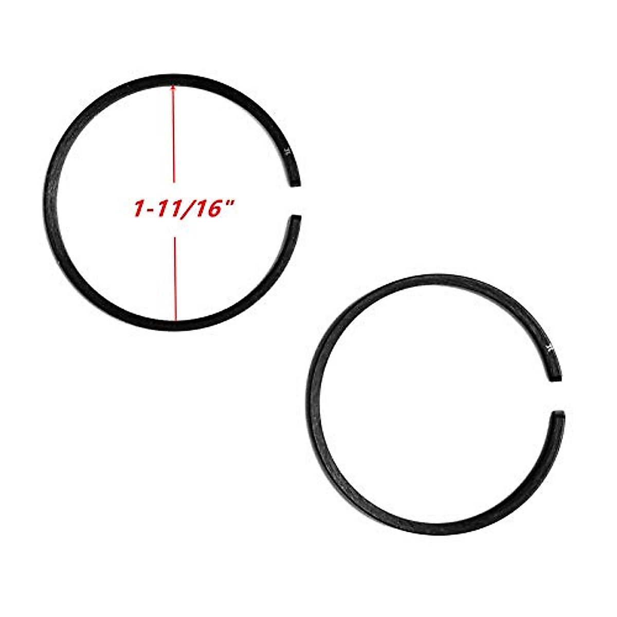 POWER PRODUCTS Piston Ring Set for Harbor Freight Tail Gator 63025 63024 for Chicago Electric Storm 900 Watts 60338 66619 69381 2HP 63cc 64cc Gas Engine Generator