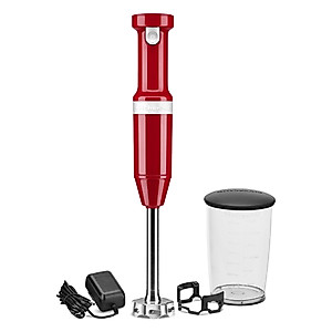 KitchenAid 5 Cup Food Chopper + Cordless Variable Speed Hand Blender Bundle | Empire Red