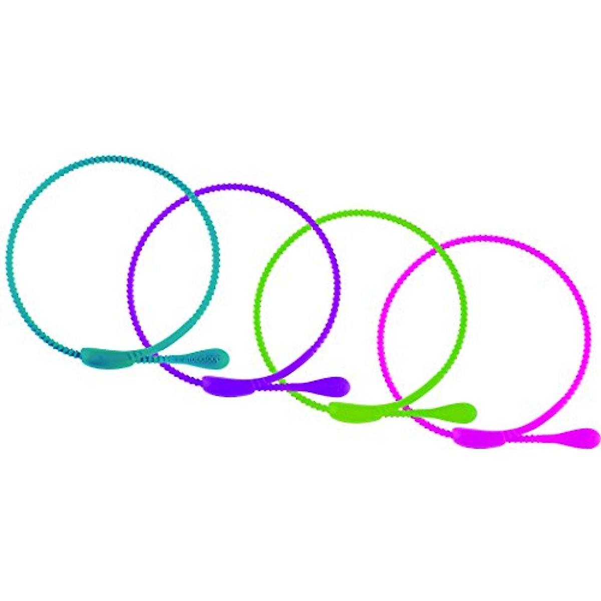 Fusionbrands FoodLoop Set of 4 Silicone Trussing String, Kitchen Twine, Banding Loop, Multi, 4 pack