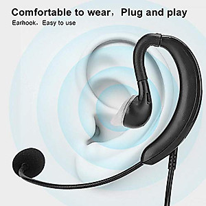 Ear-Hook Headset,USB Headphone Computer Notebook Accessory,Bluetooth Sport Earphone Single Ear-Hook Headset Invisible Earpiece with Mic for Skype/QQ/MSN