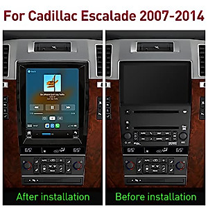 Car Radio for Cadillac Escalade 2007-2014, Android 12 Stereo 10.4inch Octa-Core 4+64G Wireless Carplay Android Auto 4G Network 5G WiFi DSP Bluetooth Steering Wheel Controls Free AHD Camera