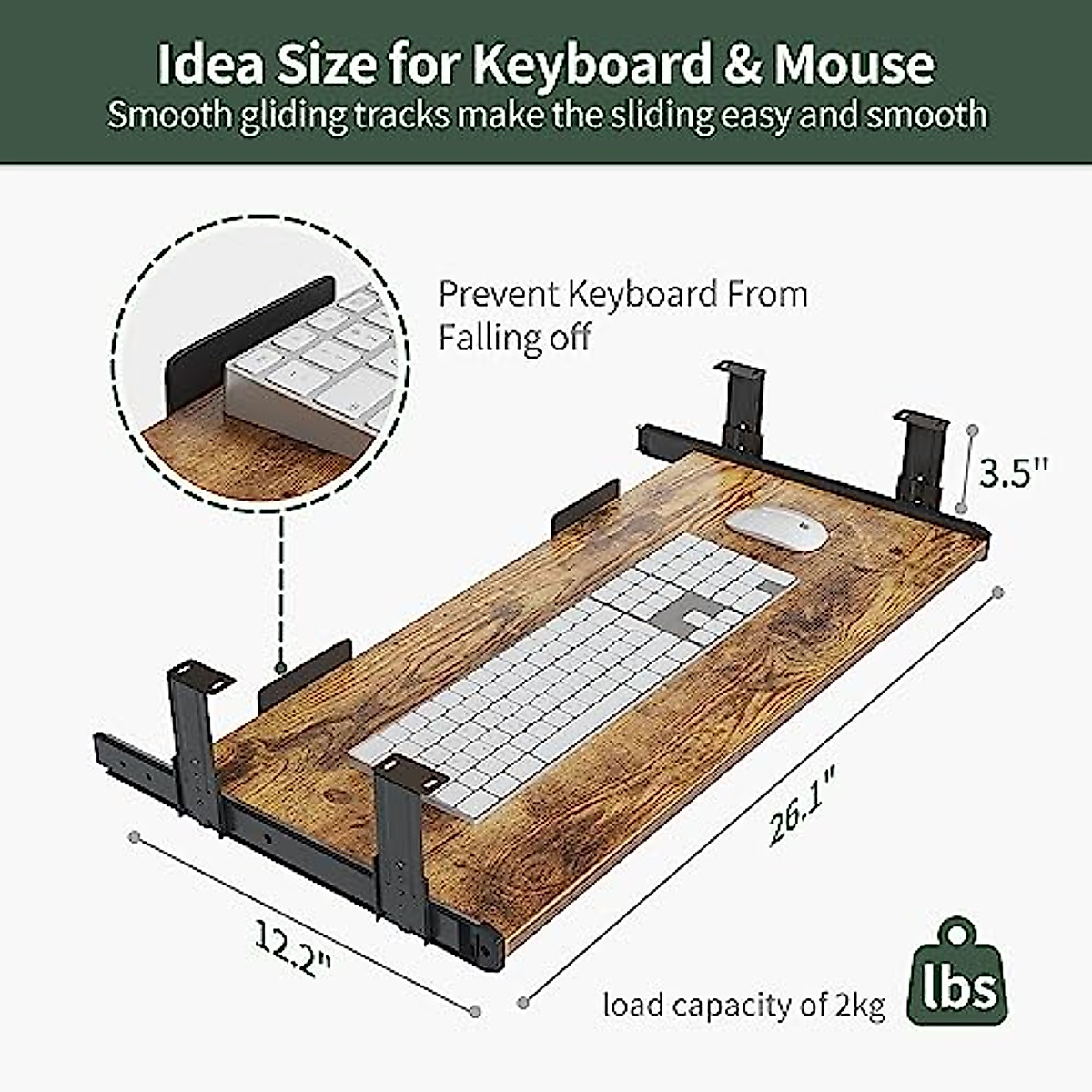 FEZIBO Standing Desk with Drawers, Adjustable Height Desk with Keyboard Tray, Stand Up Desk with Storage Shelf, 48 x 24 Inchs, Rustic Top