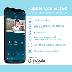 Motorola Connect40 by Hubble Connected Video Baby Monitor - 5" Parent Unit and HD Wi-Fi Viewing for Baby, Elderly, Pet - 2-Way Audio, Night Vision, Remote Pan/Digital Zoom (Renewed)