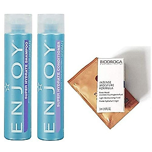 ENJOY Super Hydrate Shampoo & Conditioner DUO 10oz each (2 FREE Hair & Skin Care Samples) Sulfate Free