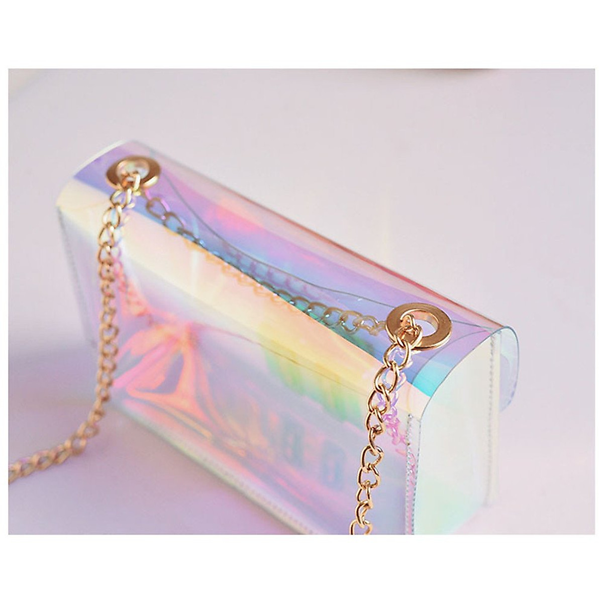 Mini Hologram Clear Cross Body Purse Shoulder Bag Handbag for Women (Style A)
