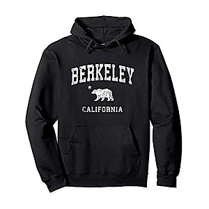 Berkeley California CA Vintage Distressed Sports Design Pullover Hoodie