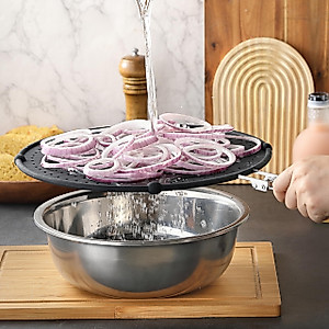 Splatter Guards for Frying, 13 Inch Silicone Grease Splatter Guard, Splatter Screen for Frying Pan with Latest Folding Handle, Cover Oil Splash When Cooking Fried Chicken or Popcorn