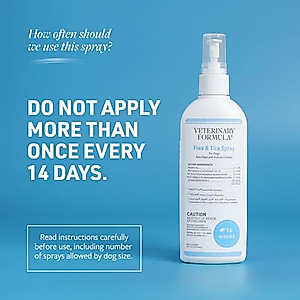 Veterinary Formula Flea and Tick Spray for Dogs, 8 oz – Easy-to-Use Dog Flea Spray, Kills on Contact, Prevents Egg & Larval Development for 14 weeks