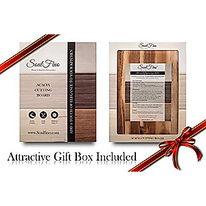 PREMIUM ACACIA Cutting Board & Professional Heavy Duty Butcher Block w/Juice Groove - Extra Large (17"x13"x1.4") Organic, End Grain Chopping Block. Ideal Serving Tray for Meat & Cheese